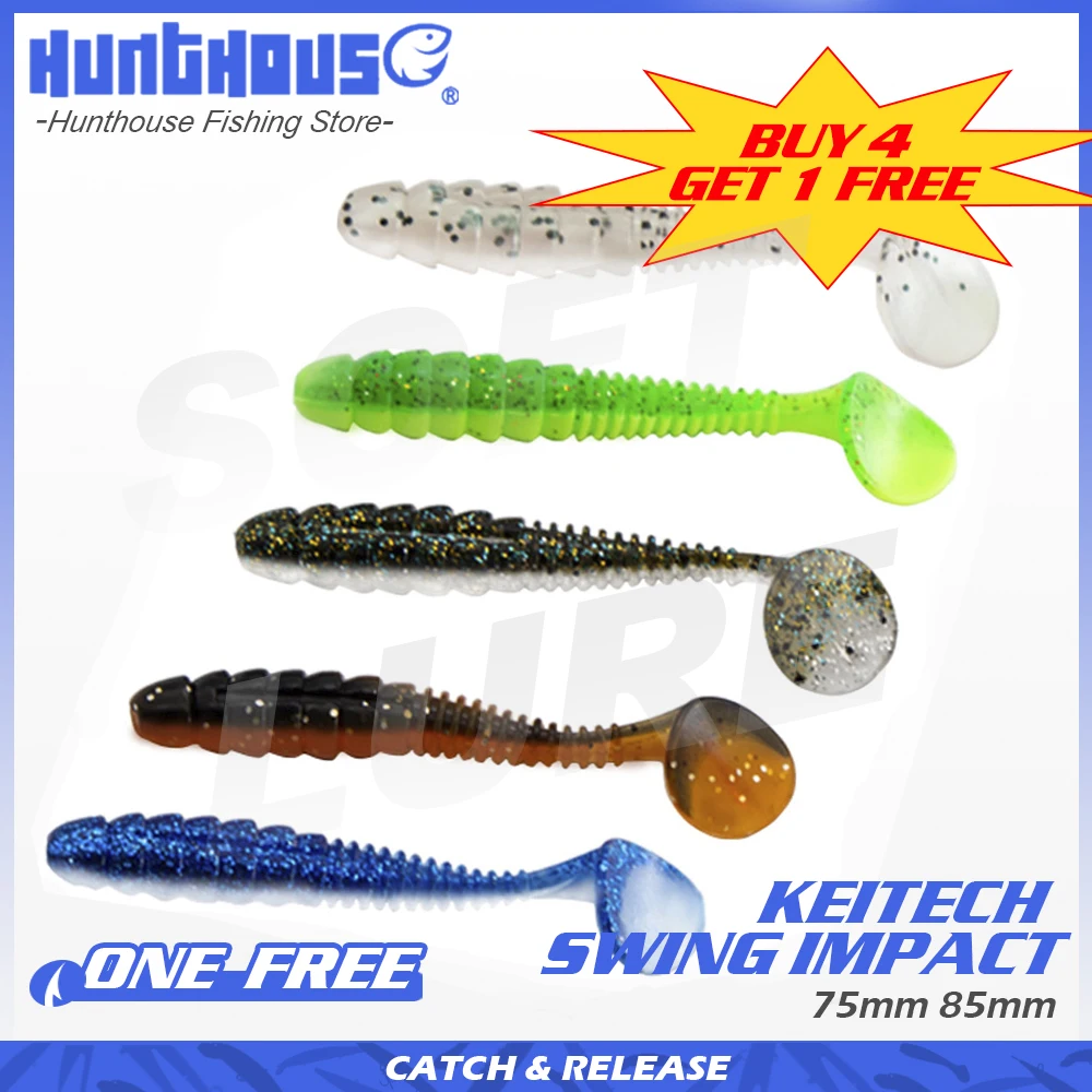 Hunthouse-Shadow-Soft-Rubber-Keitech-Swing-Impact-Soft-Fishing-Lure ...