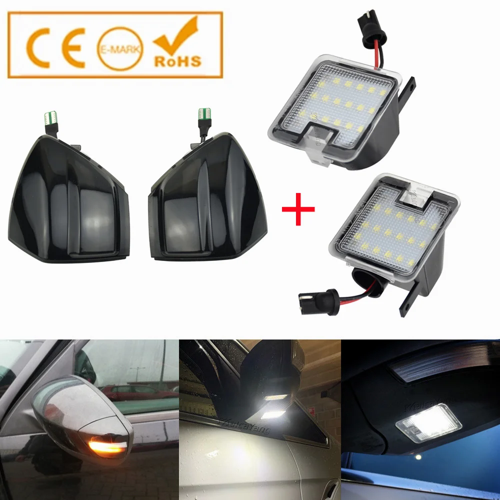 Puddle-Light-and-LED-Dynamic-Turn-Signal-Side-Wing-Mirror-Indicator ...