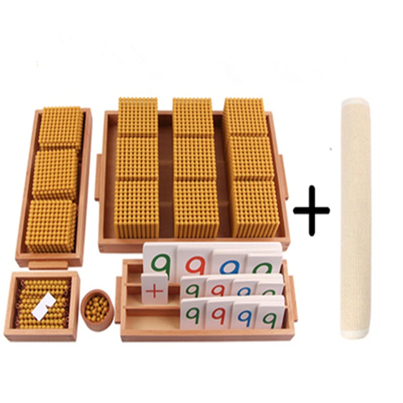 Montessori Math Golden Beads Set Decimal System Learning Resource Bank ...