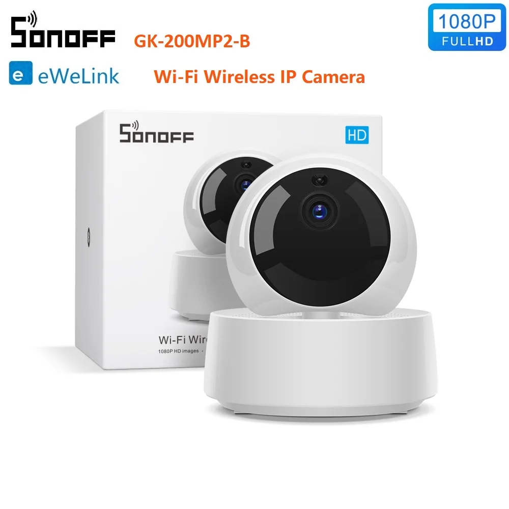 Sonoff mini câmera de segurança wireless, 1080p, hd, com visão noturna ...