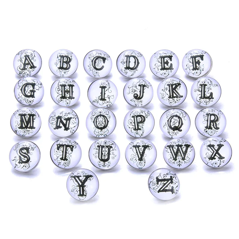 High-Quality-26-Letters-Rhinestone-Metal-Glass-Round-12mm-18mm-Snap ...
