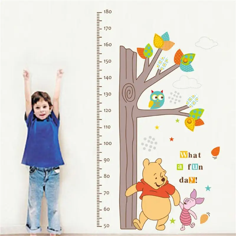 Cute Growth Chart Tree Winnie Children Height Measurement The Pooh Owl ...