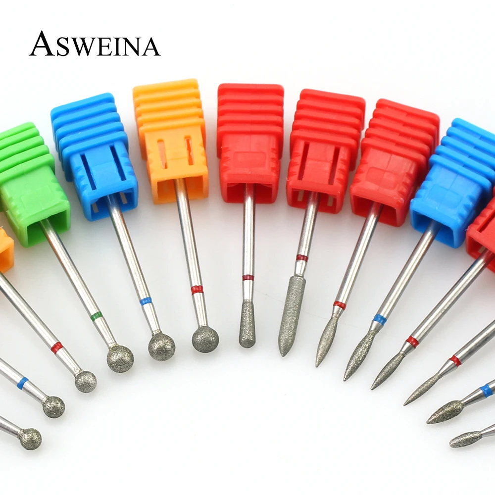 14 Type Diamond Nail Drill Rotary Bit Milling Cutter Eletric Manicure ...