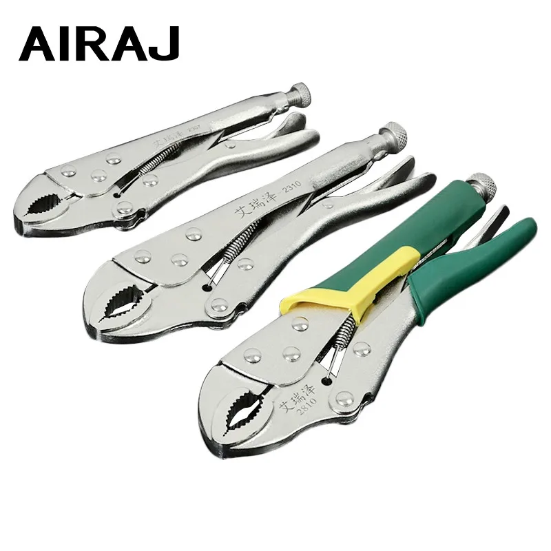 Airaj Round-nose Pliers Vise Locking Pliers For Removing Nuts Curved ...