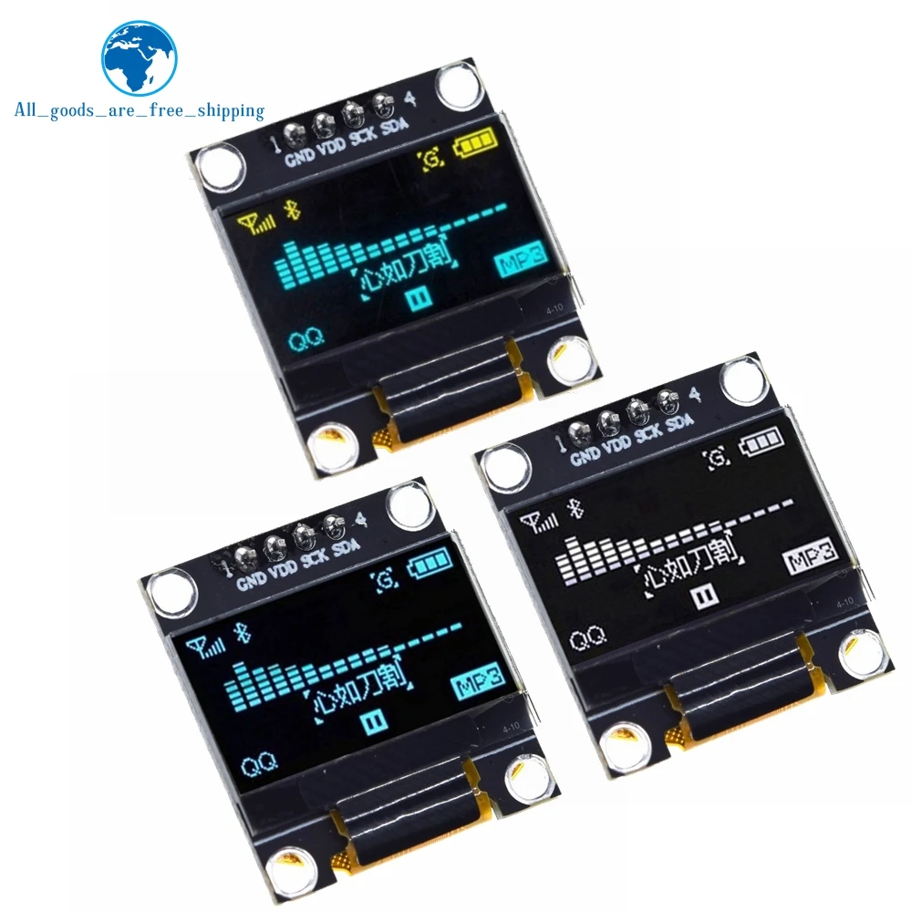 0,96 дюймовый oled IIC Серийный белый OLED дисплей модуль 128X64 IEC SSD1306 12864 плата с ЖК ...