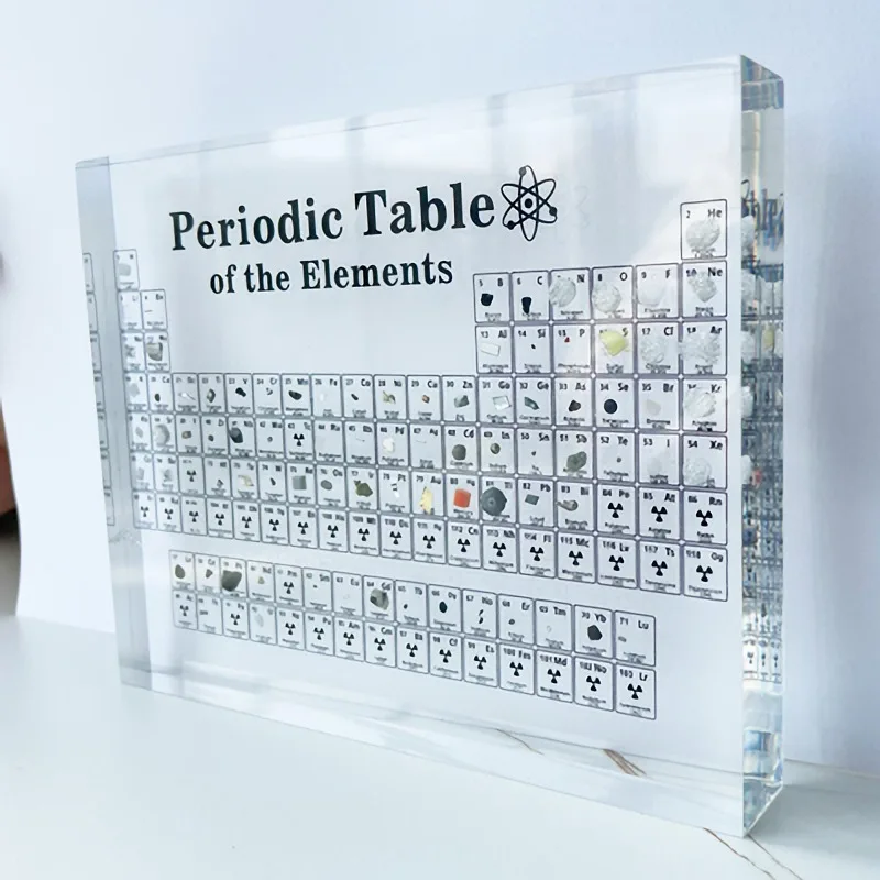 Periodic-Table-With-Real-Elements-Acrylic-Decoration-of-Chemistry-of ...