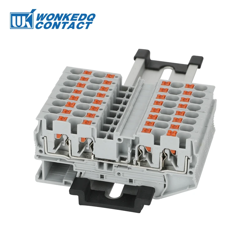 10pcs Pt4-qu Push-in 4 Conductor Double Feed-through Plug Pt 4 Quattro ...