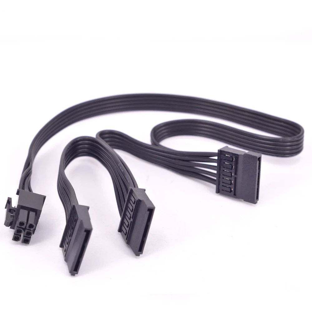 6Pin-Male-1-to-3-SATA-15Pin-Power-Supply-Splitter-Extension-Cable-15P ...