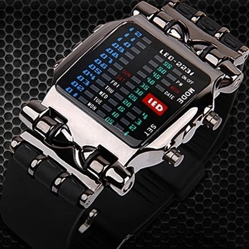 Binary-Sports-Men-s-Watches-LED-Digital-Luxury-Multifunction-Watch-For ...