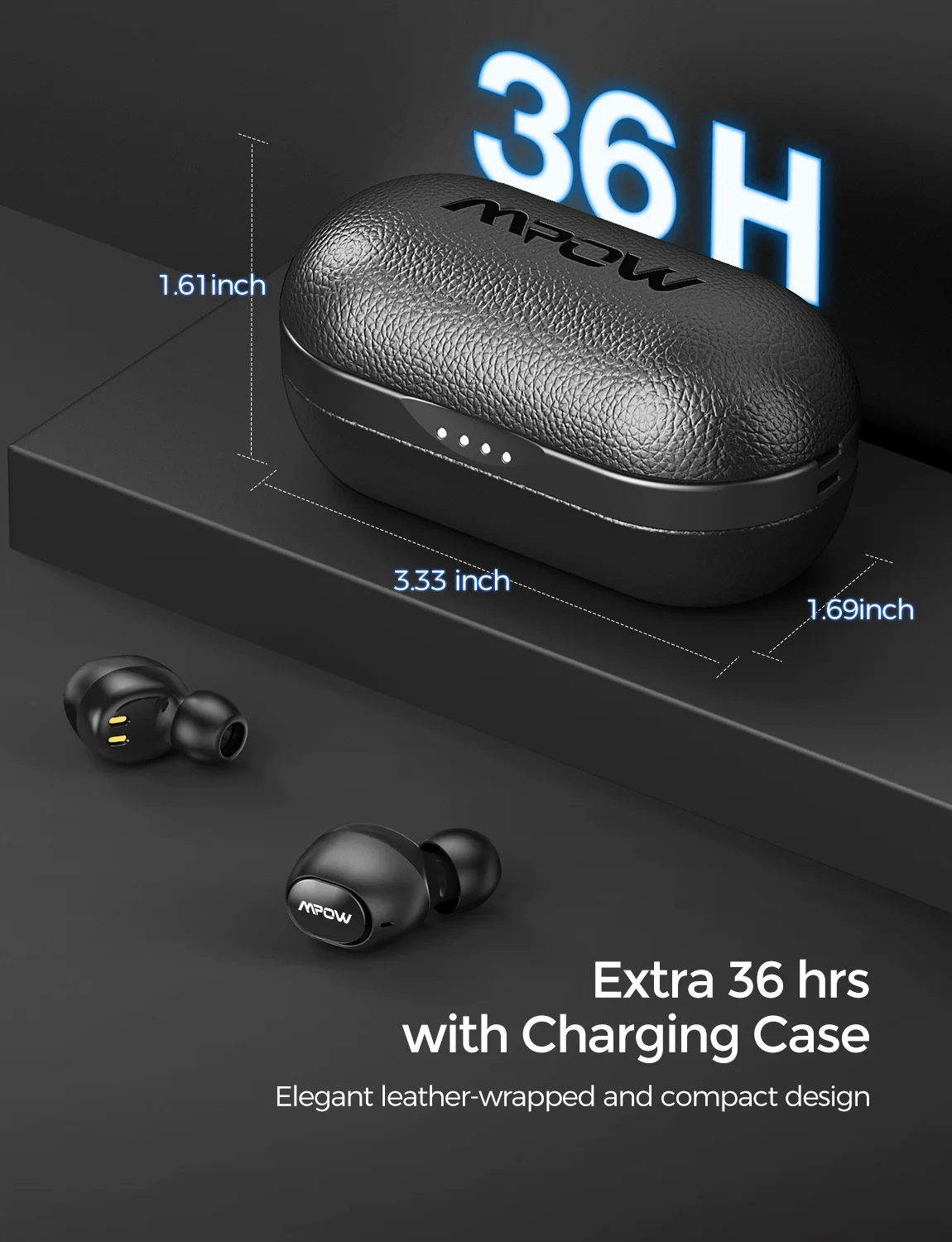 Mpow Ipx7 Waterproof T5/m5 Upgraded Tws Earphones Wireless Earbud Bluetooth 5.0 Support Aptx 42h ...