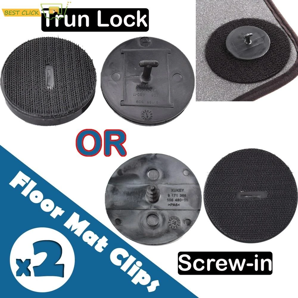 2pcs Floor Mat Clips For Bmw Mini 1 3 Series 5 F10 F11 X5 Car Hook Loop ...