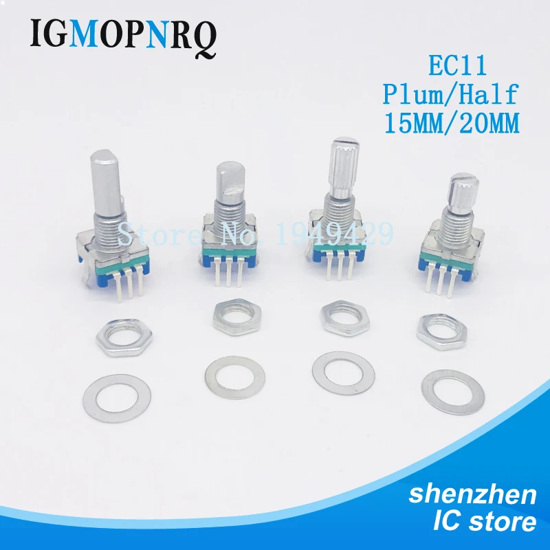 5pcs Ec11 Half/plum Axis Rotary Encoder Handle Length 15mm/20mm Code ...