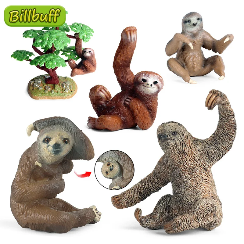 New-Simulation-Wild-Animal-ABS-Solid-Sloth-Orangutan-Model-Action ...