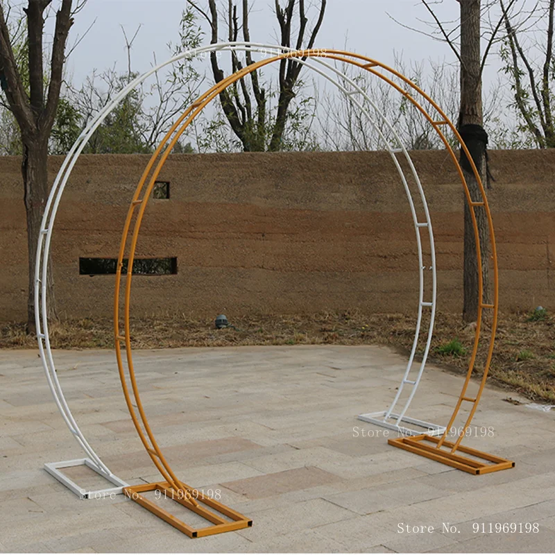 Metal circle wedding arch outdoor marriage birthday party round arch ...