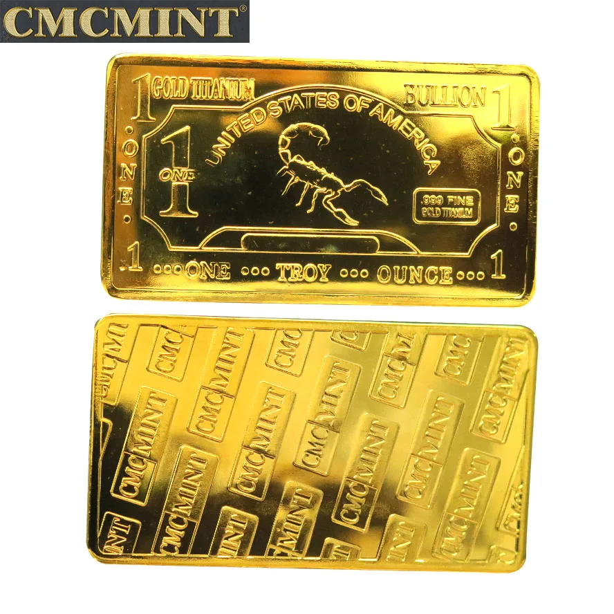A120-placcato-oro-1-oz-999-oro-titanio-lingotti-scorpione-Bar-menta-1 ...