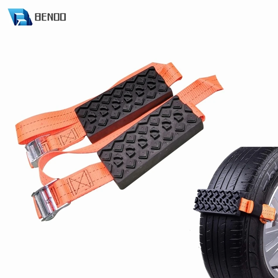 2/4 Packs Universal Rubber Strong Anti Skid Car Tire Traction Blocks ...