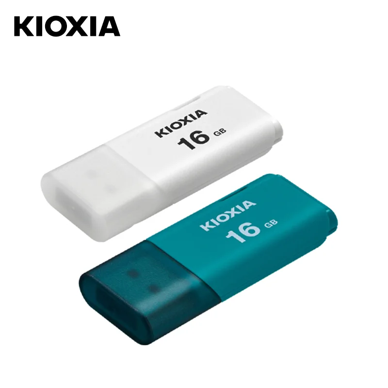 Kioxia-TransMemory-unidad-Flash-USB-Pendrive-azul-y-blanco-de-16GB-32GB ...