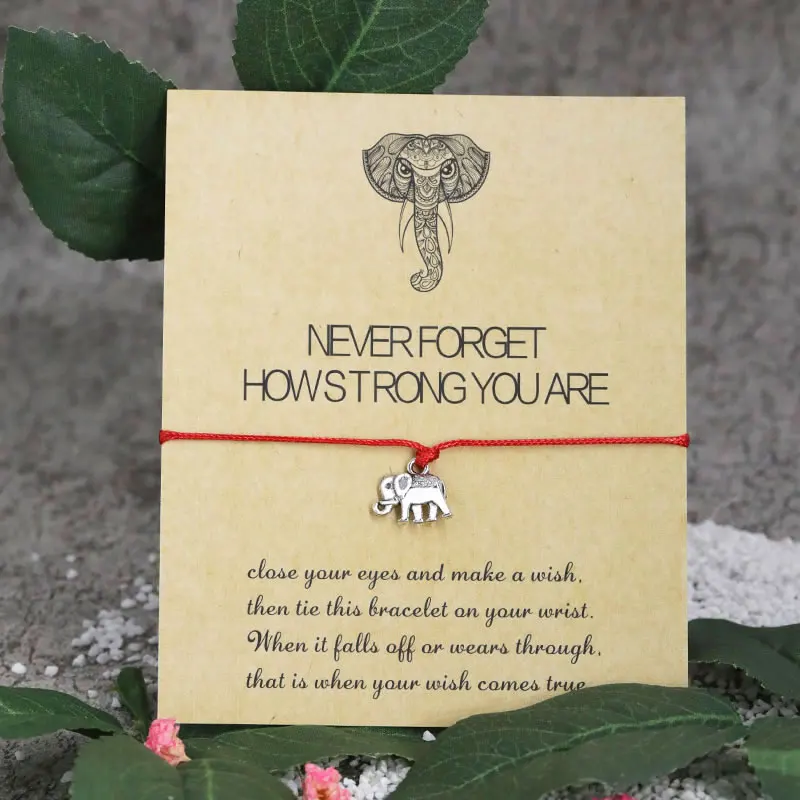 Vintage Elephant Wish Bracelet Never Forget How Strong You Are ...