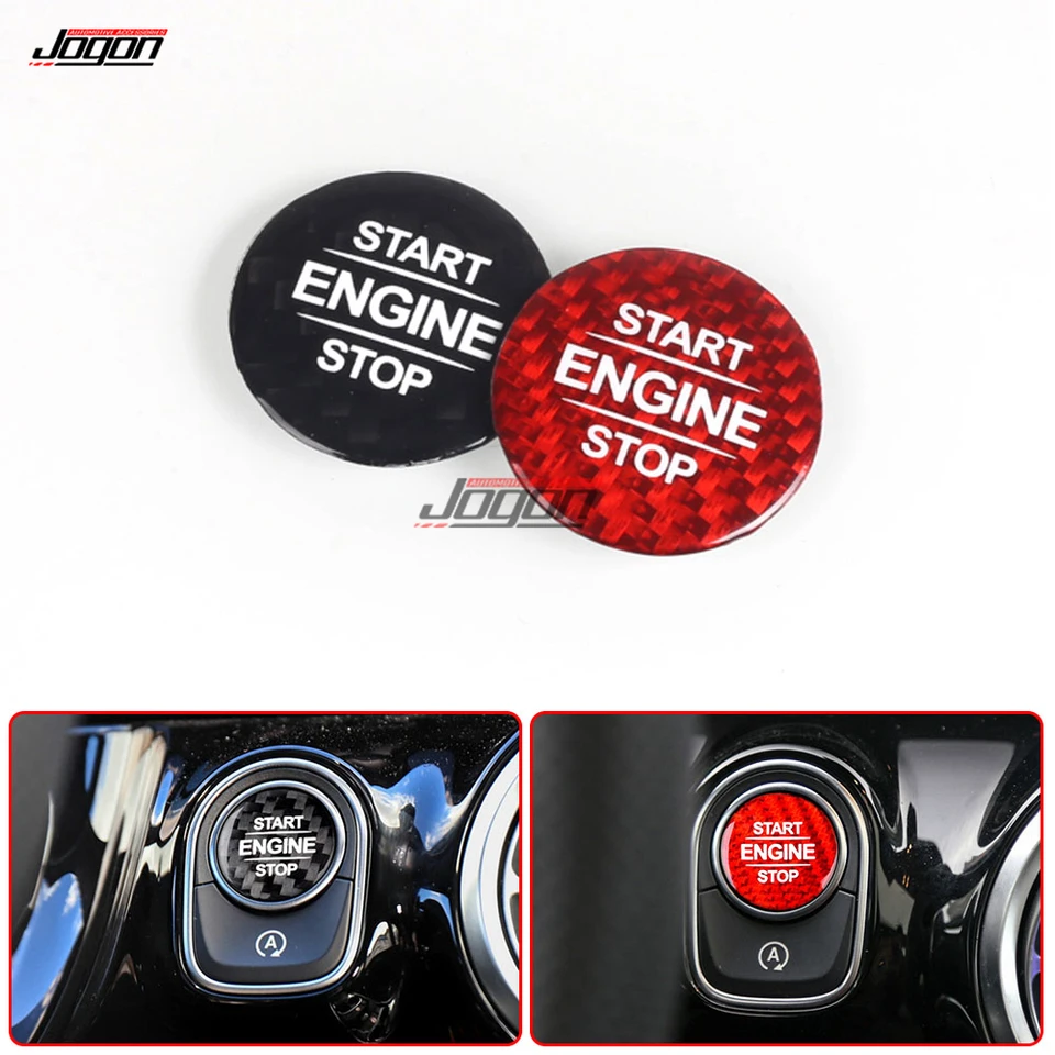 Mercedes Car Accessories Carbon Fiber Car Engine Start Stop Button ...