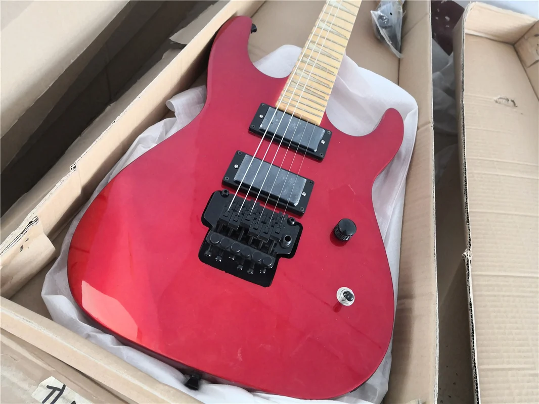 6-string-electric-guitar-metallic-red-guitar-tremolo-bridge-maple ...