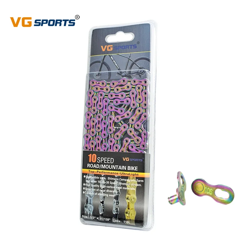 Bicycle Chain 10 Speed Velocidade MTB Mountain Road Bike Fully Hollow ...