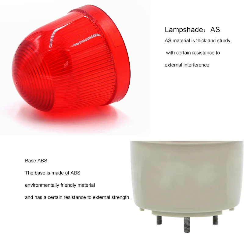 strobe light screw magnetic light bulb led siren revolving 12V 24V 110v ...