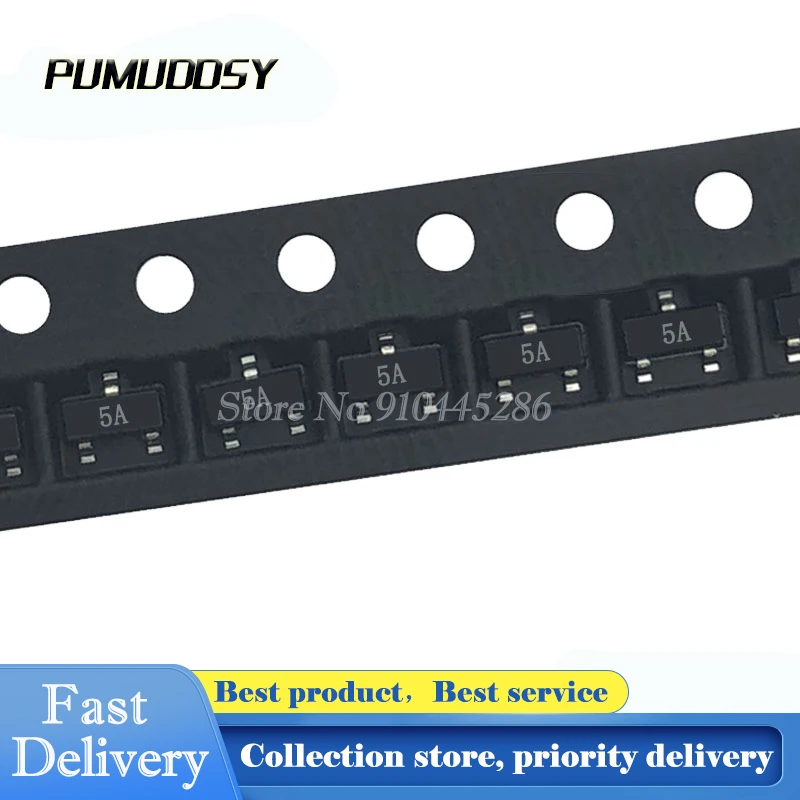 100 Pcs BC807 16 Mark 5A PNP 500MA 45V SOT23 SOT 23 SMD Triode ...