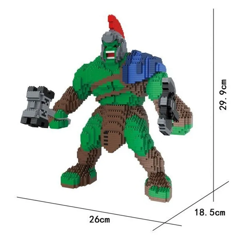 Hulk Marvel Super Heroes Avengers Green Hulk Building Block Sets Model ...
