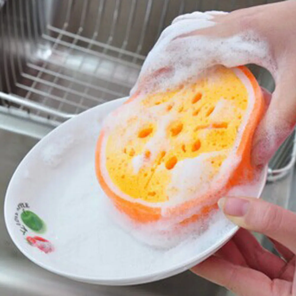 1pc Fresh Cute Fruit Thickened Sponge Scouring Pad Rag Decontamination ...