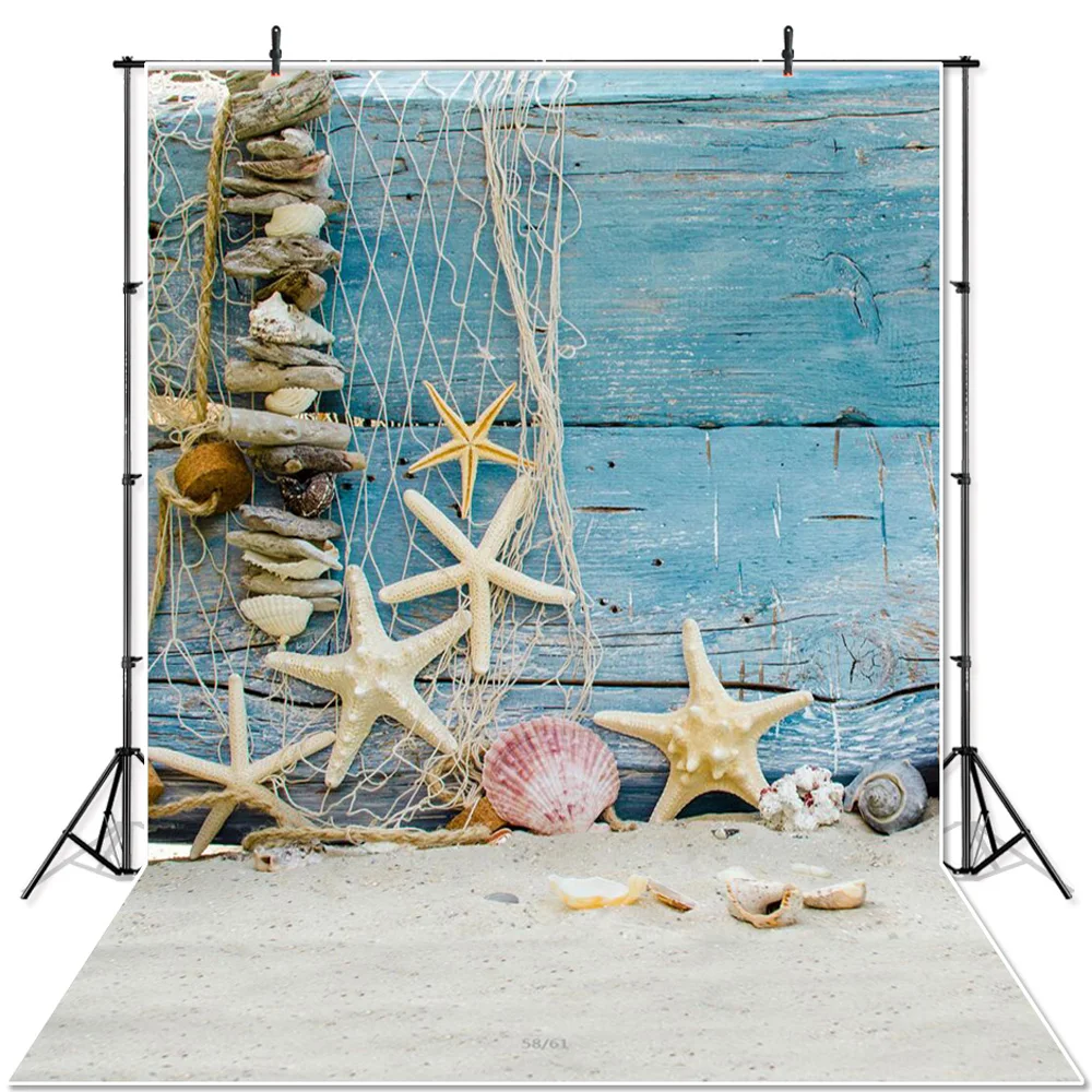 NeoBack-Sea-Beach-Sand-Cloudy-Blue-Sky-Scene-Summer-Photography ...