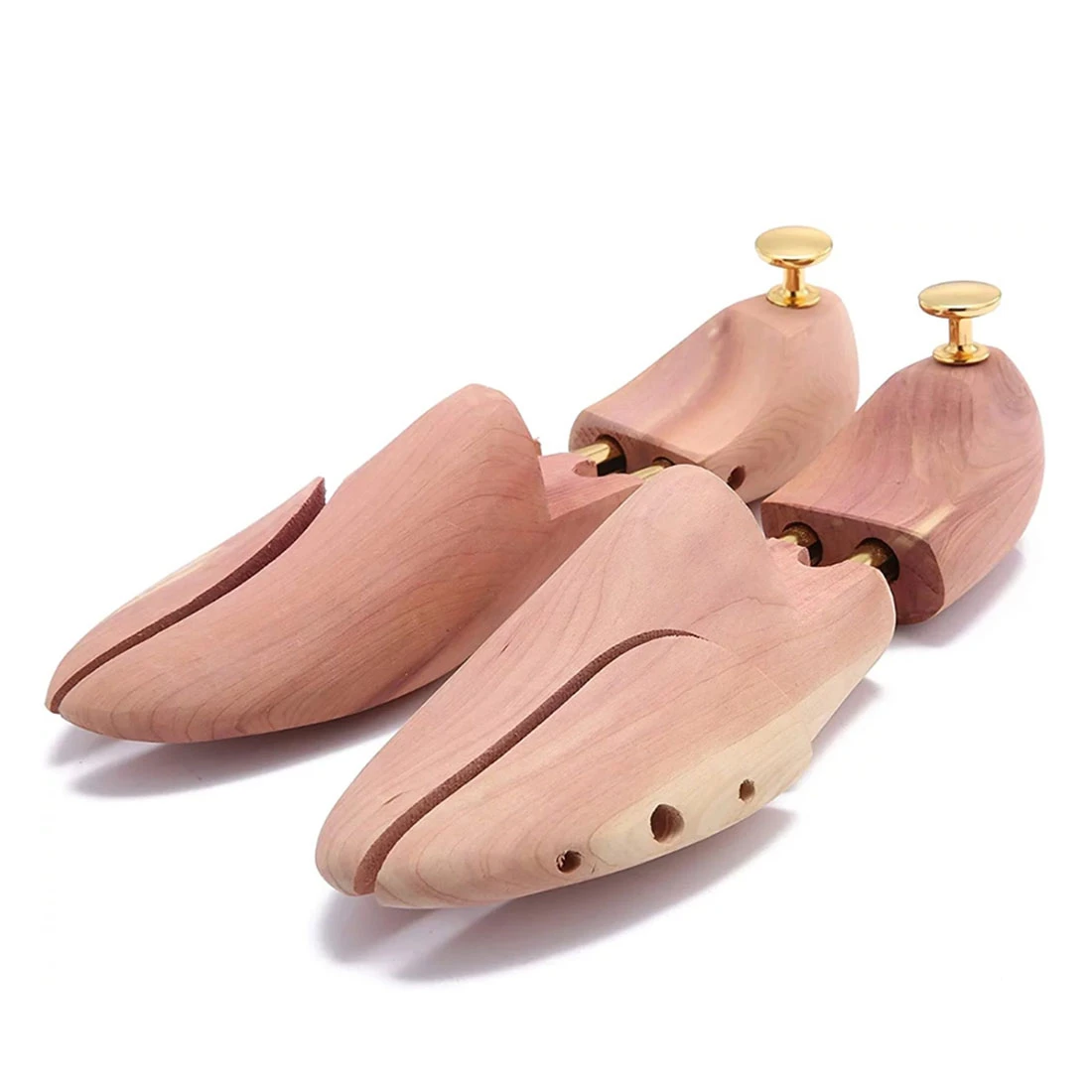 ZGZJYWM Twin Tube Red Cedar Wood Adjustable Width Shoe Shaper Men's ...