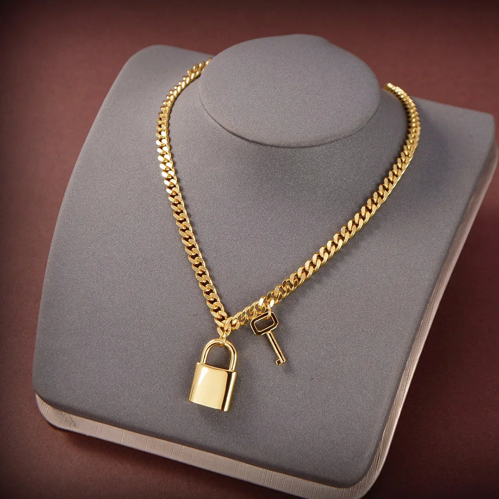 Necklace Luxury Pendant Lock | Brand Key Necklace Designer - Fashion ...
