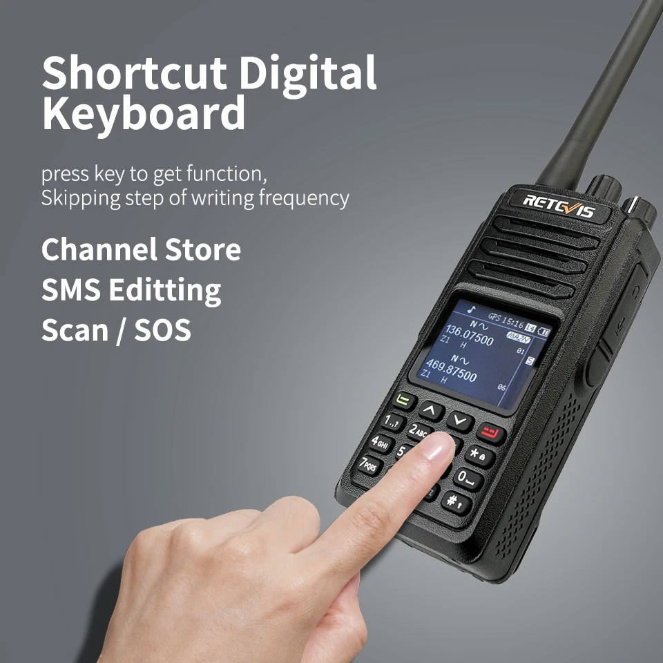 2 шт. Retevis RT52 Цифровой Dual Band gps DMR радио портативная рация ...