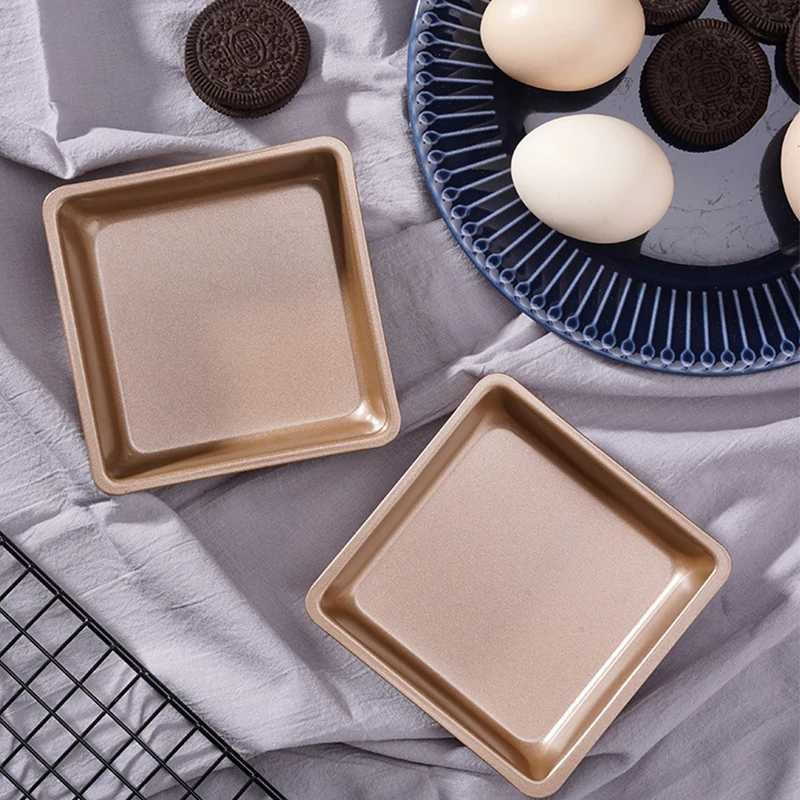 4Inch-Mini-Carbon-Steel-Baking-Tray-Square-Deep-Baking-Tray-Pizza-Cake ...