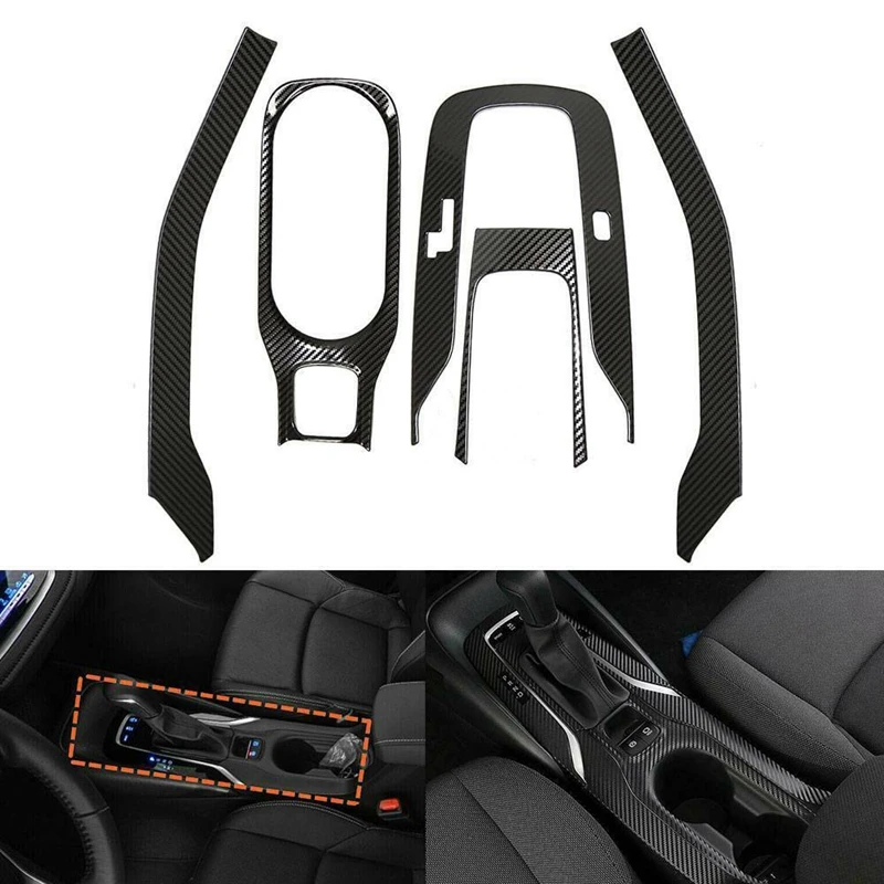 Carbon Fiber Interior Gear Panel Water Cup Holder Cover for Toyota ...