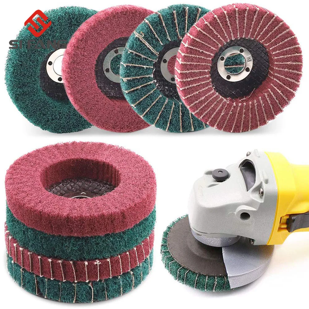 125mm-Nylon-Fiber-Flap-Polishing-Wheel-Non-woven-Grinding-Disc-For ...