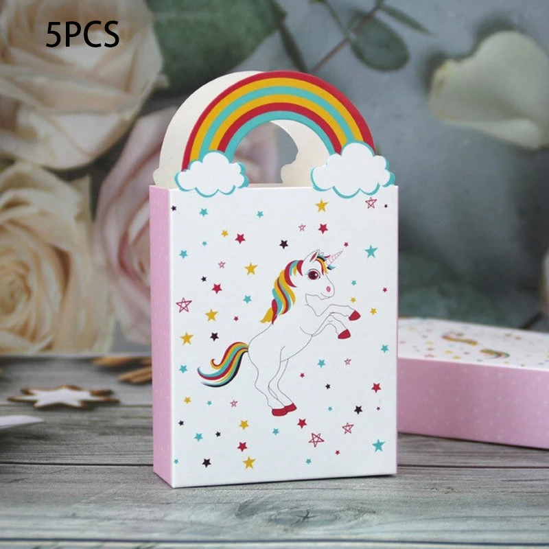 Unicorn Candy Box Birthday Glitter Favor Box Swan Party Decoration ...