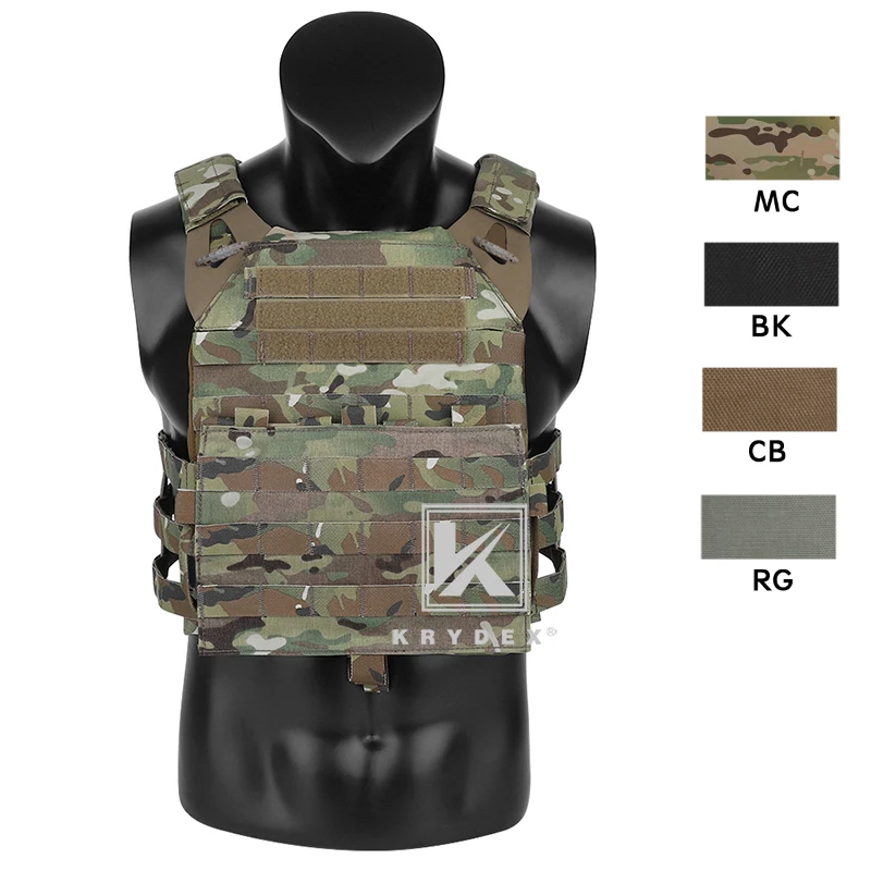 KRYDEX Plate Carrier Vest + MOLLE Panel High Speed Instant Cummerbund ...