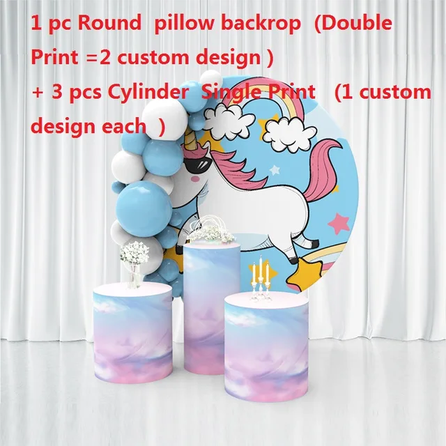 Hot Sales Round Tension Fabric 1.5m Dia Pillow Backdrop Stand With ...