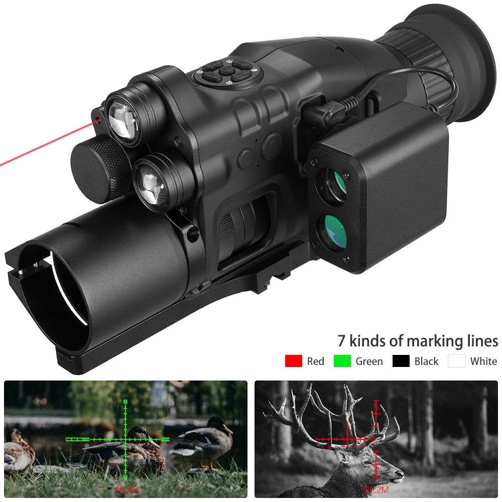 Night Vision Riflescope Monocular W/ Wifi App 200m Range Nv Scope 940nm ...