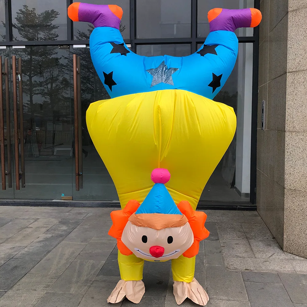 Unique Stand Upside Down Clown Costume Funny Carnival Party Inflatable ...