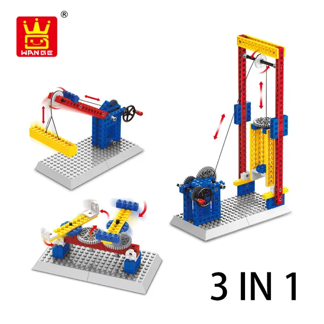 3 IN 1 Wange education mechanic gears sets power whirligig ferris wheel ...