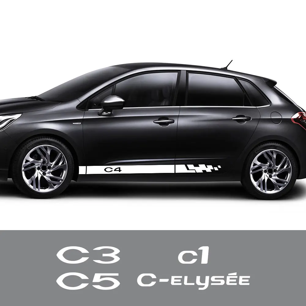 2PCS-Car-Door-Side-Stickers-For-Citroen-C1-C3-C4-CACTUS-Picasso-C5-C6 ...