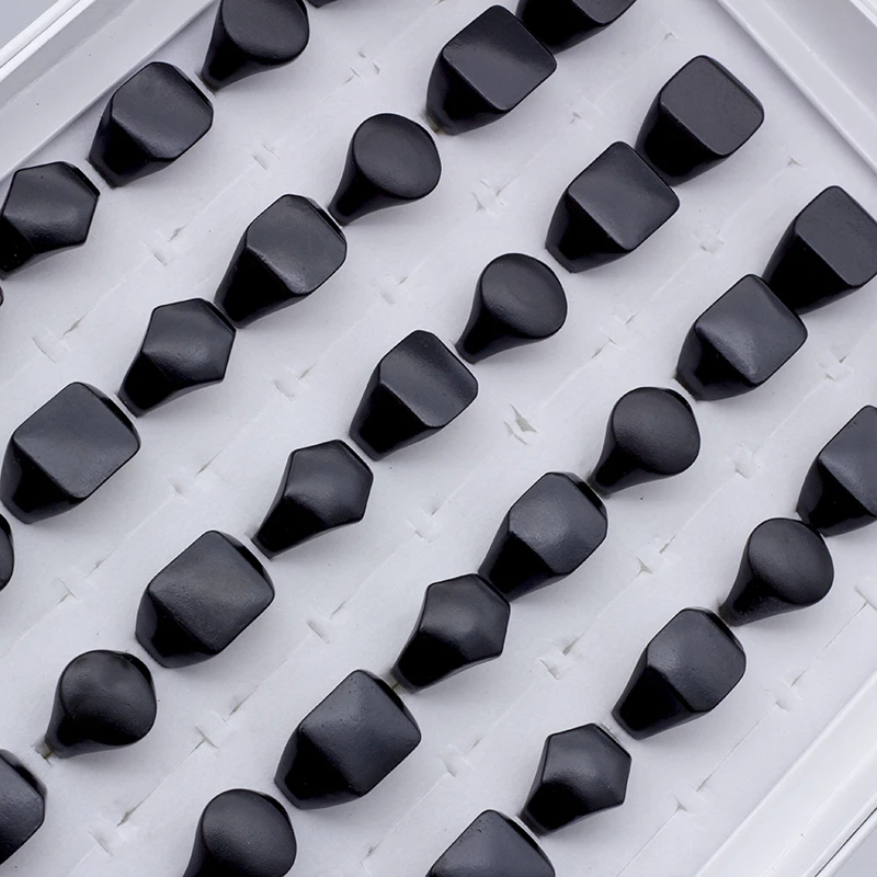 20pcs/lot Black Square Classic Metal Men Matte Smooth Rings For Women ...