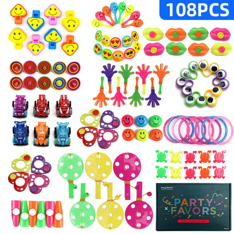 108Pcs Children Birthday Party favor Prizes Assorted Small Toys Set ...