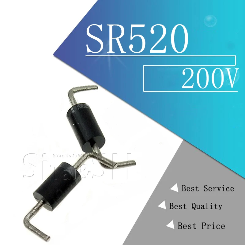 20pcs Diode Sr520 Can Replace Mbr5200 Sb5200 Sr5200 5a / 200v ...