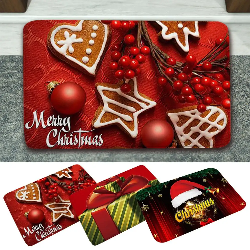 Santa Claus Christmas Mat Outdoor Carpet Merry Christmas Decor For Home ...