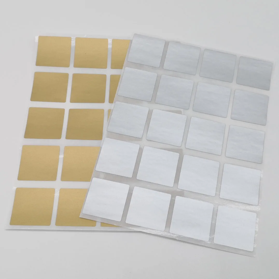 300Pcs Scratch Off Stickers Square 25*25mm Gold Silver Party Activity ...