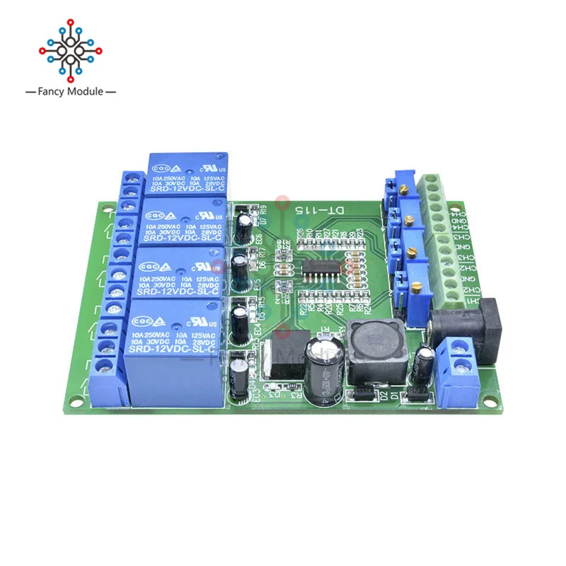 DC 12V 4 Channel Voltage Comparator Stable LM393 Comparator Module ...