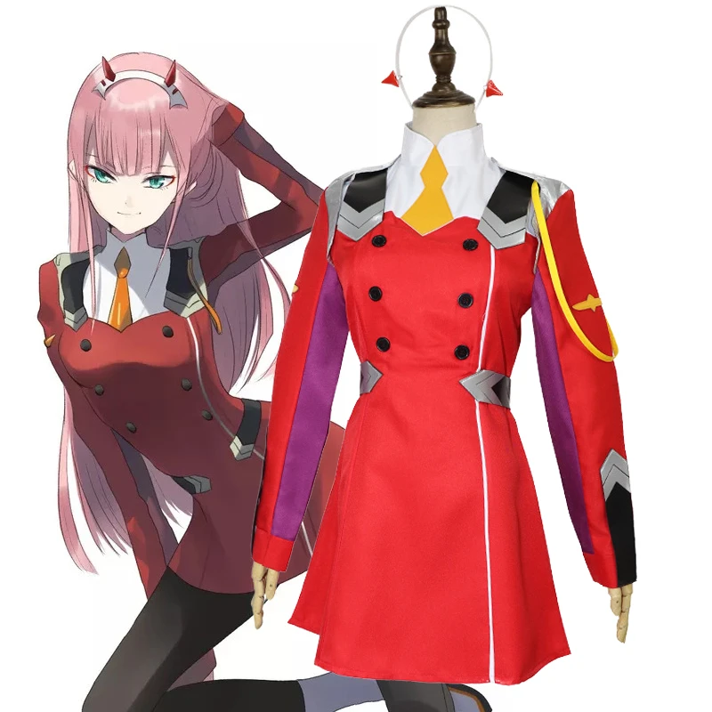 Animie Game Darling In The Franxx 02 Zero Two Cosplay Costume Women ...